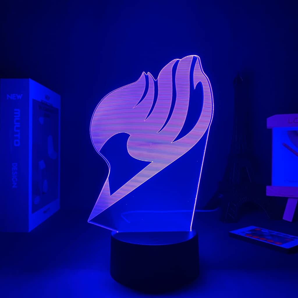 Anime Fairy Tail Natsu Dragneel and Erza Scarlet Hug 3D Lamp Night ...