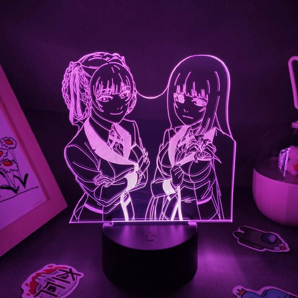 Anime Kakegurui Figure Meari Saotome Jabami Yumeko 3D LED RGB Night ...