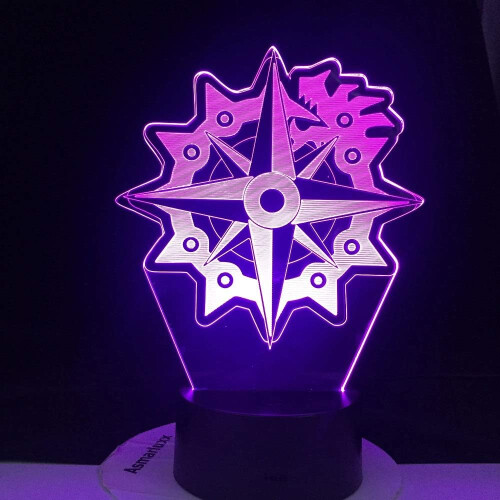 Anime Lamp Illusion Light LED Night Light Lamp Escanor Seven Deadly ...