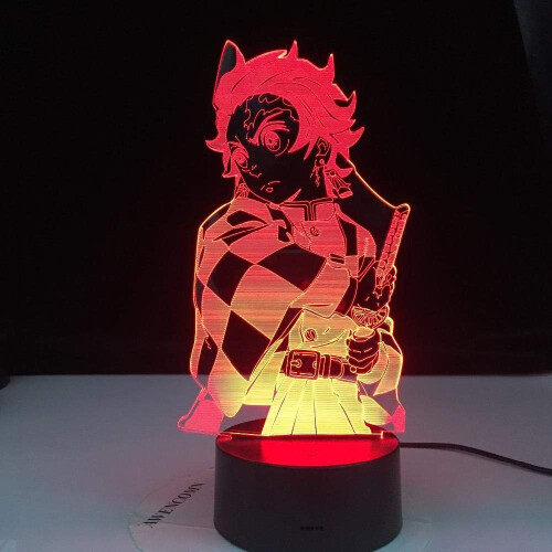 Anime Lamp Night Light Illusion Light Demon Slayer Tanjiro Kamado ...