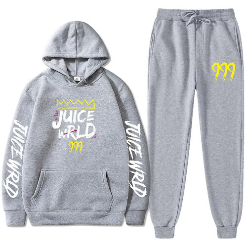 (S, grey) New Juice World Hoodie Suit Sweatshirt + Jogging Pants Juice ...