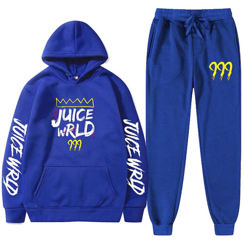 (L, blue) New Juice World Hoodie Suit Sweatshirt + Jogging Pants Juice ...