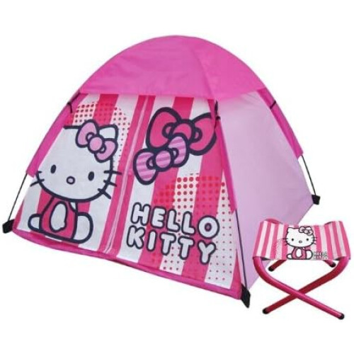 Hello kitty camping set tent chair stool kids pink girls on OnBuy