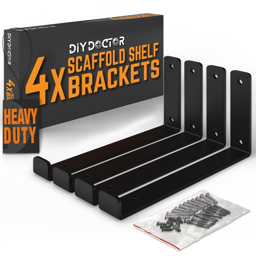 4 x Heavy Duty Shelf Scaffold Board Shelf Brackets - Shelving Brackets ...