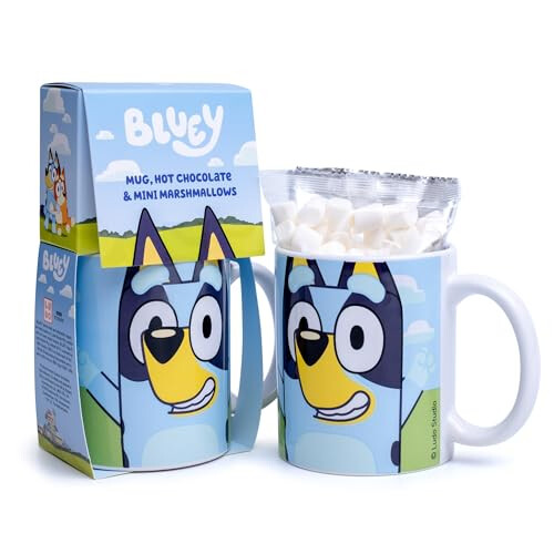 Bluey Hot Chocolate Gift Set - Bluey Mug for Kids or Adults, Includes ...