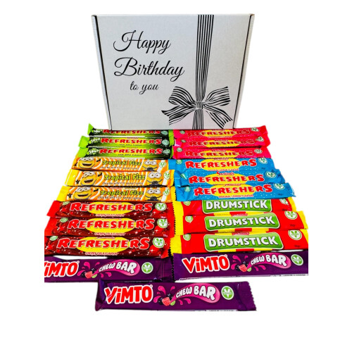 Chew Bars Selection for Birthday - 21 Assorted Chewy Candy Gift Box ...