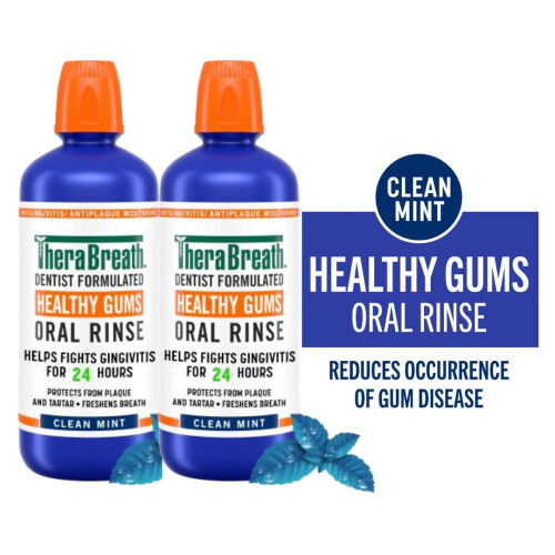 TheraBreath Dentist Formulated Healthy Gums Oral Rinse w/ Added CPC ...