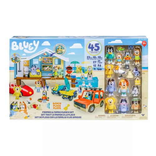 Bluey Friends and Family Beach Set | Ultimate Beach Vacation Playset on ...