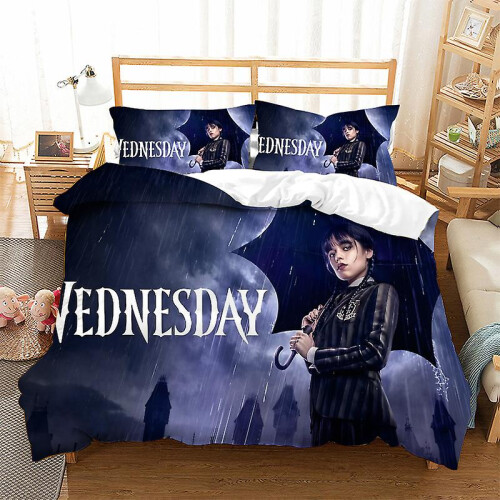 (AU Queen-210x210cm, Wednesday Addams-1) New Wednesday Addams Bedding ...