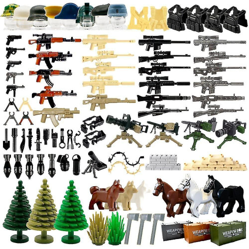 HQ Ww2 Military Weapon Building Blocks Pack Moc Army random style on OnBuy