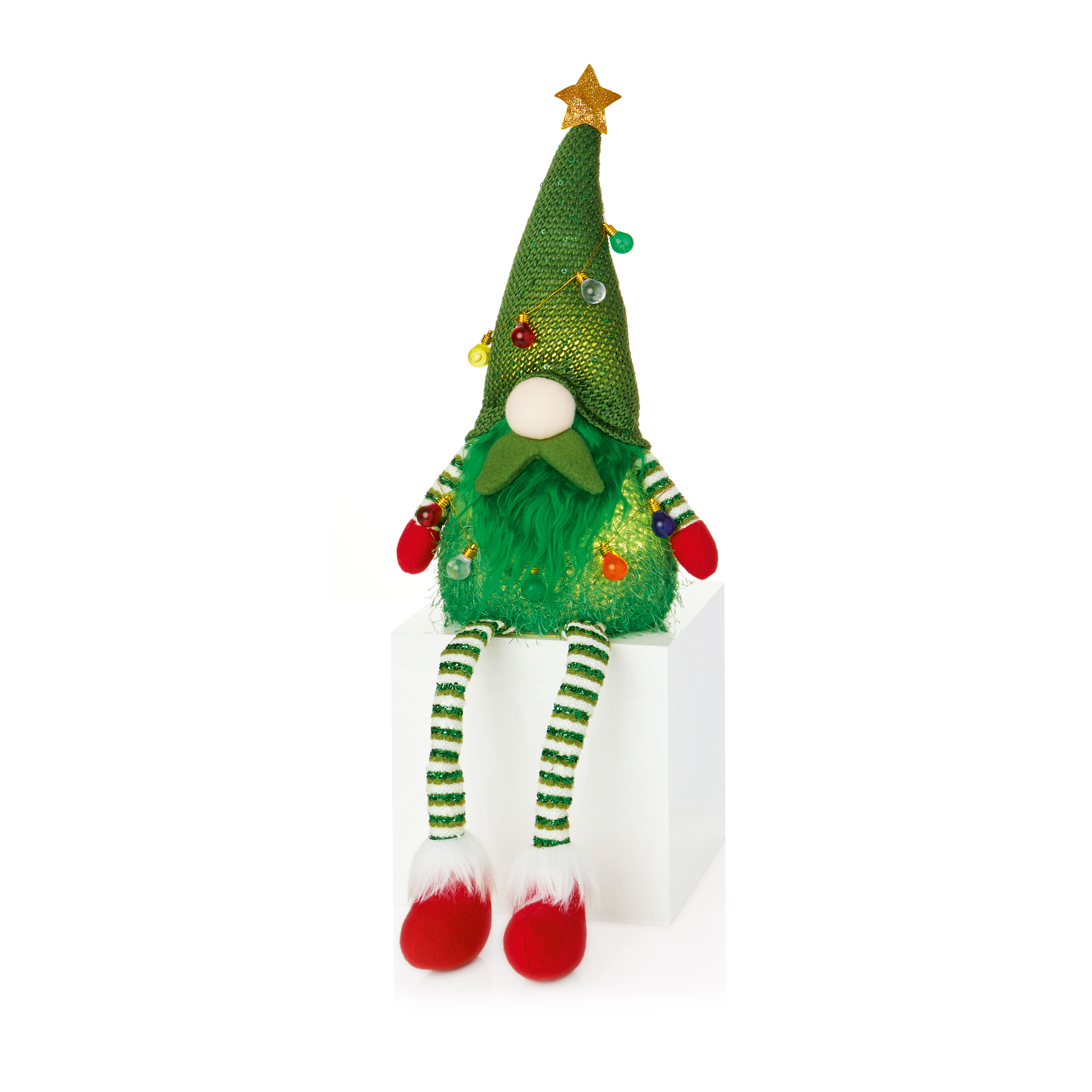 (50cm Long Dangly Legs Tree Elf Gonk) Christmas Tree Elf Gonk LED ...