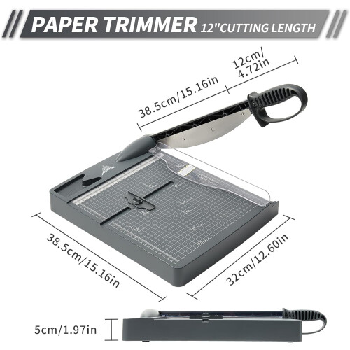 JIELISI Heavy Duty Guillotine Paper Trimmer Cutting Performance up to ...