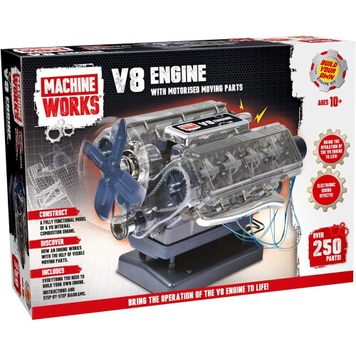 Machine Works Build Your Own V8 Engine Toy Replica Model Building Kit ...