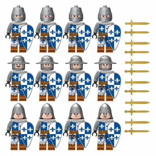 (12PCS Medieval Knights-F) 84PCS Medieval Knights Military dragon ...