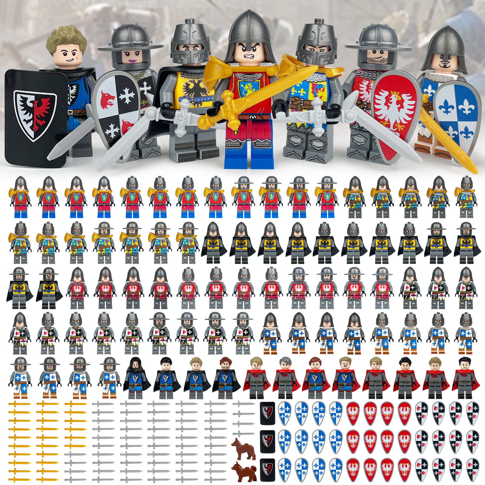 (84PCS Medieval Knights) 84PCS Medieval Knights Military dragon ...