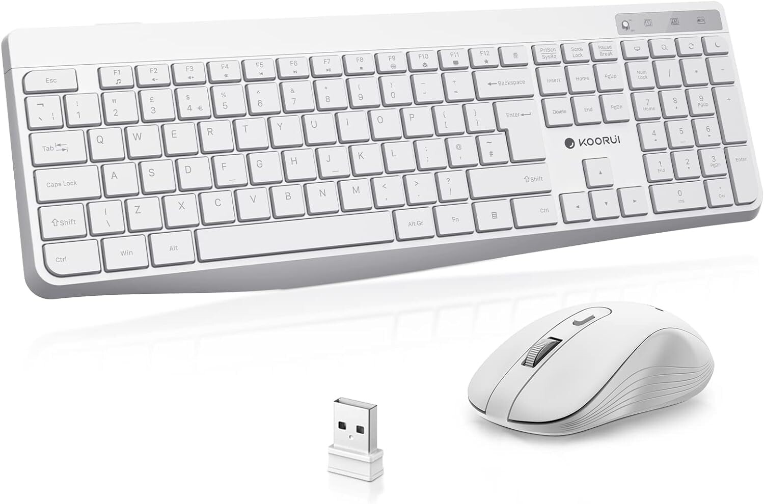 Wireless Keyboard and Mouse Combo, 12 Multimedia and Shortcut Keys UK ...