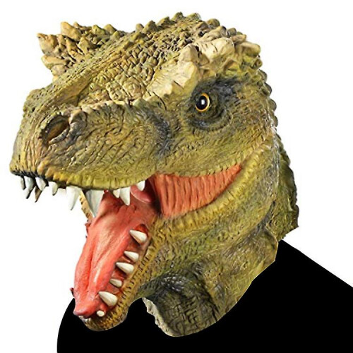 (Green Dinosaur Mask) Halloween Latex Animal Dinosaur Mask Dinosaur ...