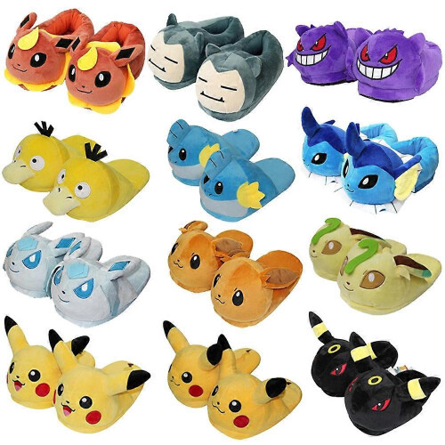 (40*44 shoe size, pikachu 40) Pixie Cotton Slippers Snorlax Charmander ...