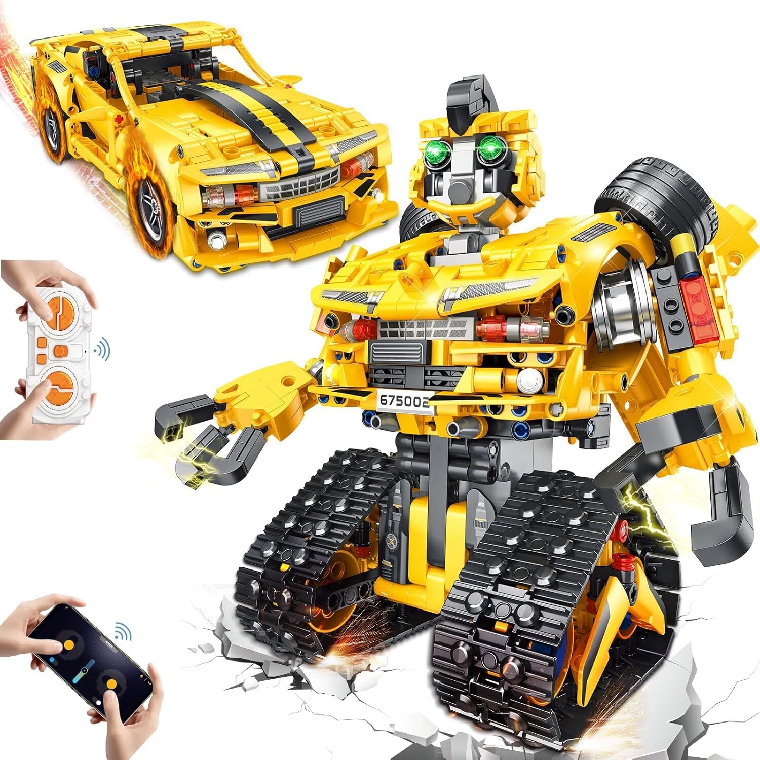 Robot Building Toys for Kids, 901 Pieces Build a Robot Kit, 2-in-1 App ...