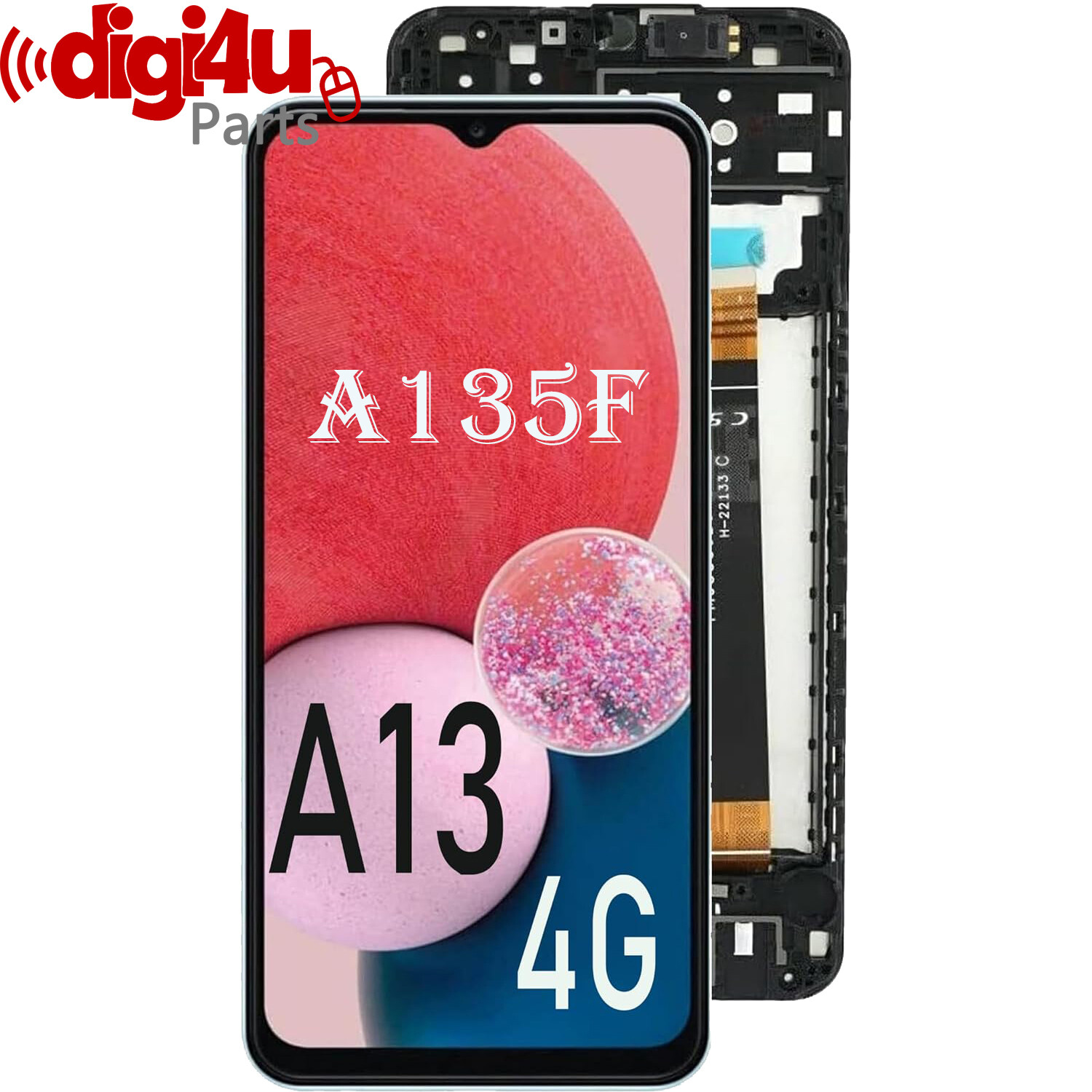 Screen Replacement For Samsung Galaxy A13 SM-A135F LCD Display+Frame on ...