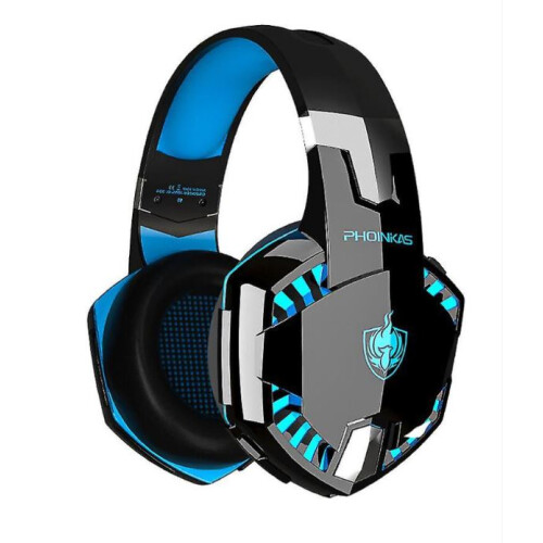 (Blue) Bluetooth Wireless Headphone With Mic,ps4 Gaming Headset For Pc ...