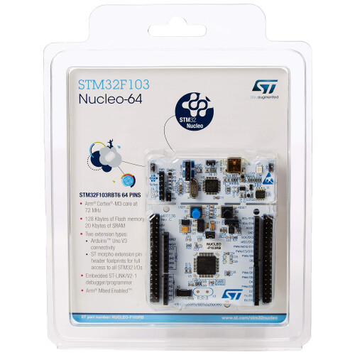 STM32 Nucleo64 Development Board with STM32F103RB MCU Supports Arduino and ST Morpho ...
