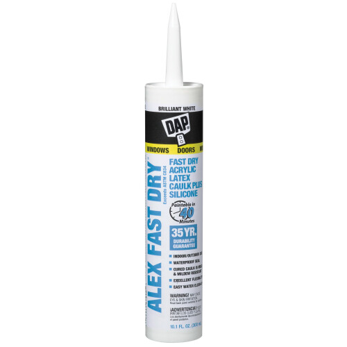 12 Pack of 101 oz Dap 18425 Alex Fast Dry White Acrylic Latex Caulk ...