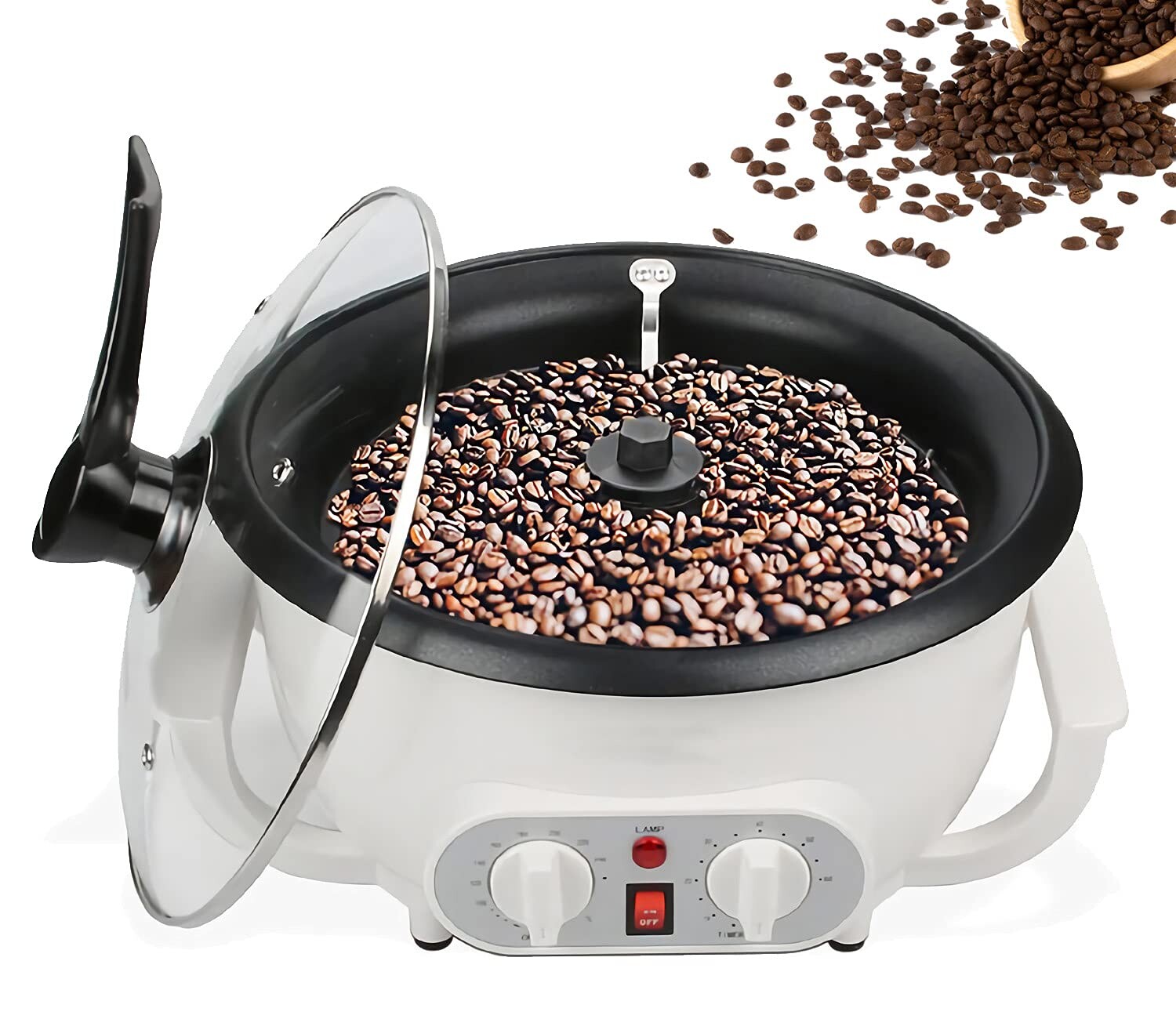 memoscan Coffee Bean Roaster Machine Household Electric Coffee Roaster Roasting Machine Peanut ...