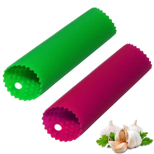 Sinnsally Garlic Peeler Skin Remover Roller Keeper Easy Quick to Peeled ...