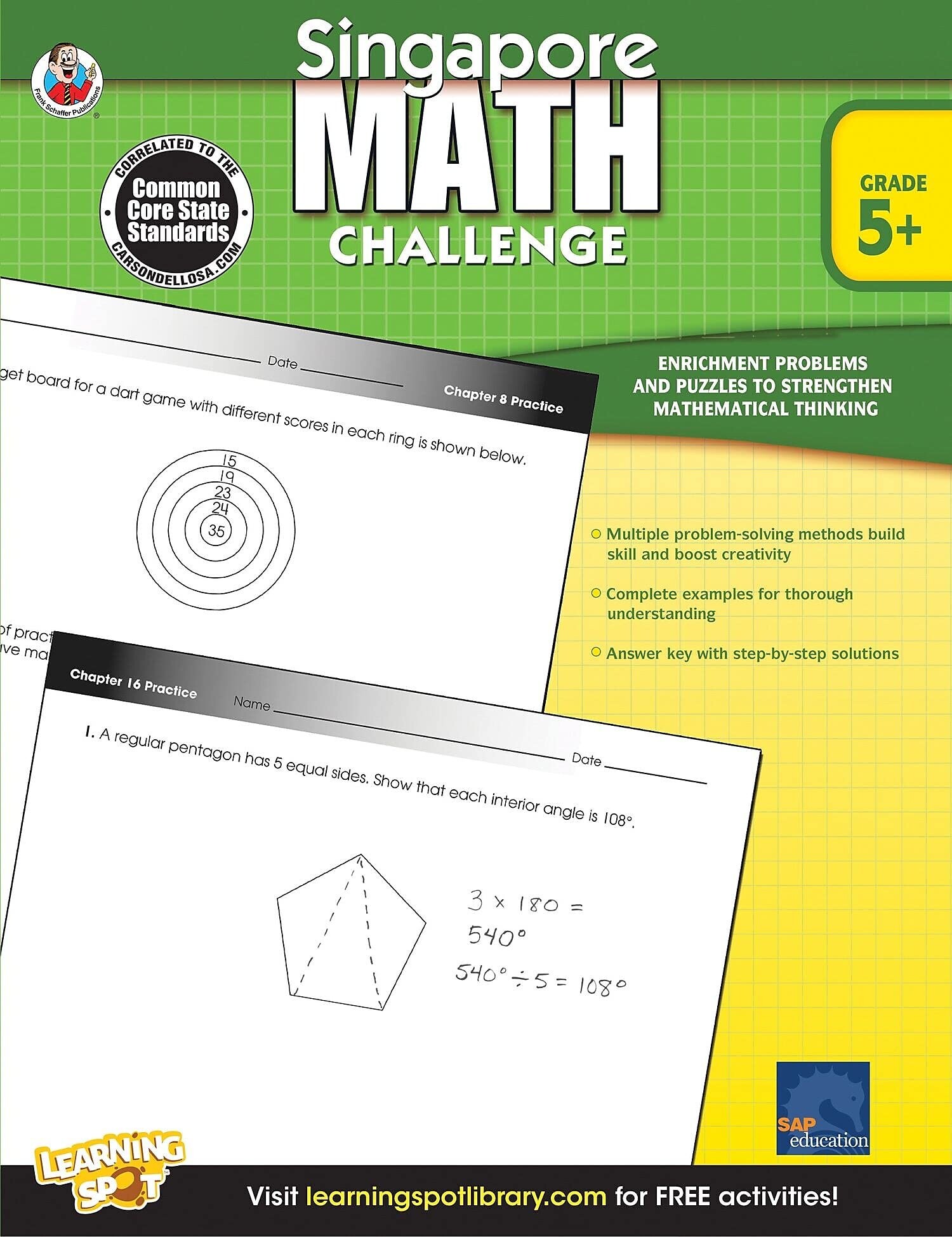Singapore Math Challenge 5th Grade Math Workbooks Singapore Math Grade ...
