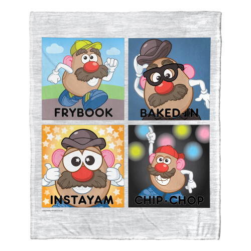 Jedwabny koc do rzucania Northwest Potato Head 50"" x 60"" Media ...