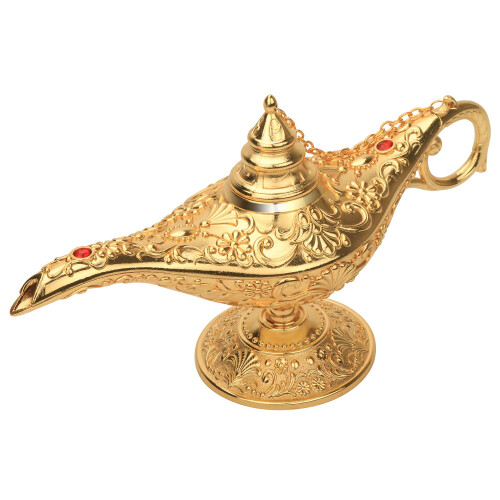 LAUYOO Classic Aladdin Magic Genie Lamp Legend Wishing Light Costume ...