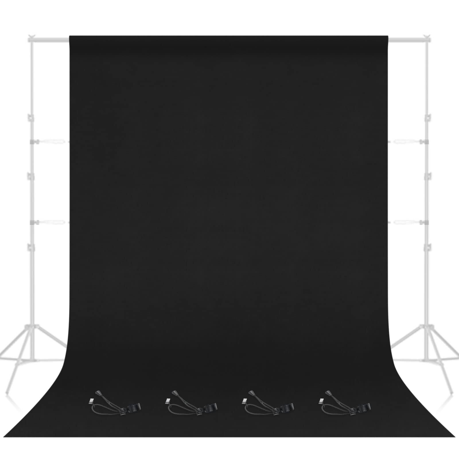 EMART Black Screen Backdrop 6 x 9 FT Photography Black Background for ...