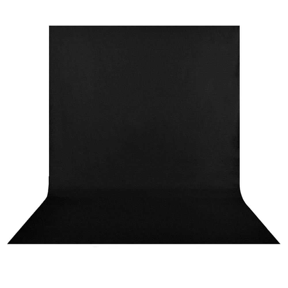 HEMMOTOP Black Backdrop Background 6x9 ft Polyester Fabric Chromakey ...