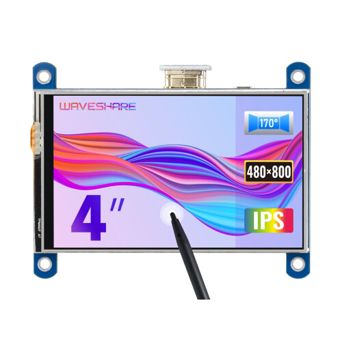 waveshare 4 inch HDMI LCD 800x480 Resolution IPS Display Resistive ...