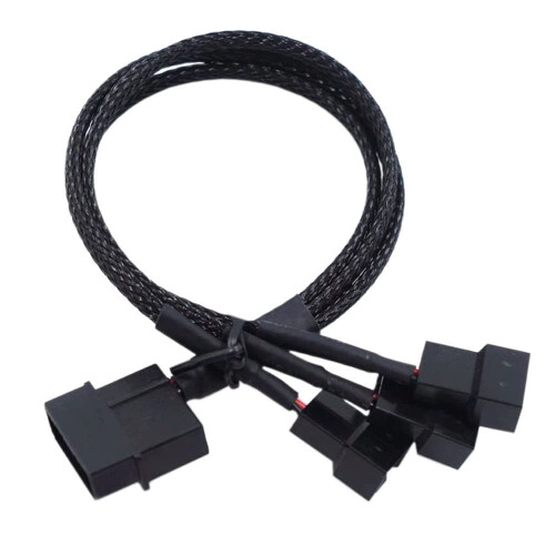 YiKaiEn 4 Pin Molex to 4 Pin PMW PC Case Fan Power Adapter Cable 3 Pin ...