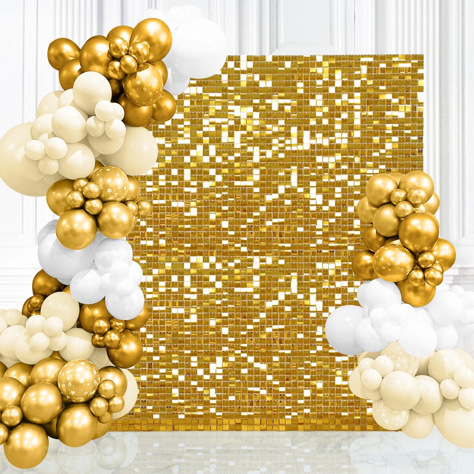 Gold Shimmer Wall Backdrop 6FTx4FT Shiny Backdrop Sequin Wall Backdrop ...
