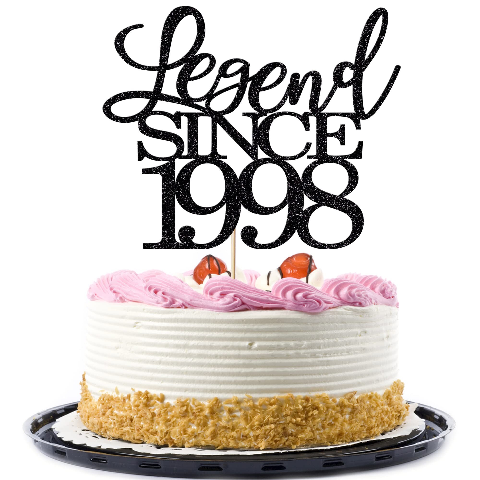 Migeaks legend since 1998 cake topper 26th birthday happy birthday cake ...