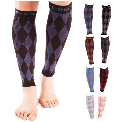 Doc Miller Compression Calf Sleeve for Men Women Medical Grade 2030mmHg ...