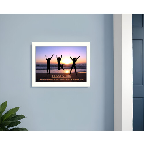 Teamwork White Framed Print Wall Art on OnBuy