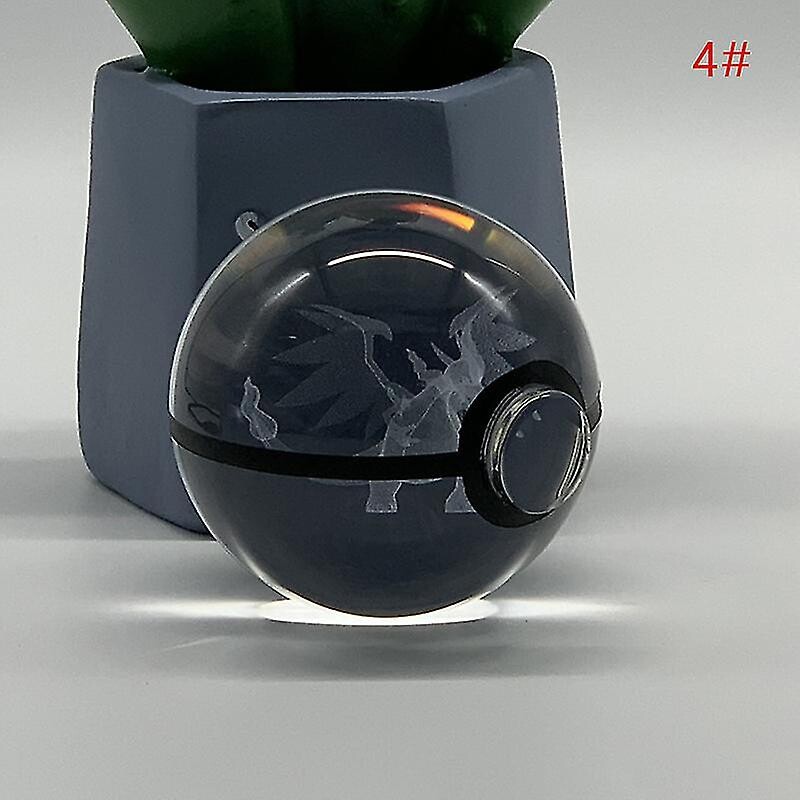 (4) Pokemon Crystal Ball 3d Toy Snorlax Mewtwo Pikachu Figures Pokmon ...