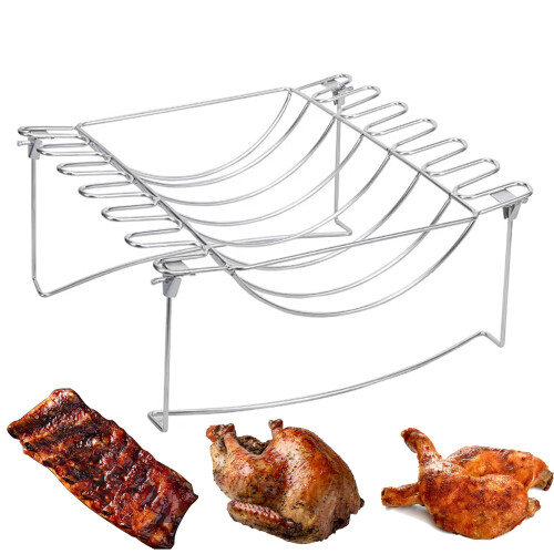 3 in 1 Chicken Holder Turkey Rack Wing Rack Rib Rack for Grilling and ...