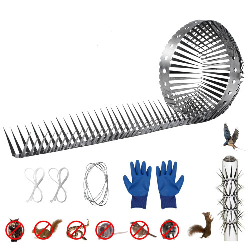 Comastbo40 Raccoon Squirrel Spikes Deterrent Tree Squirrel Baffle for Bird Feeder Pole Avoid Cat ...