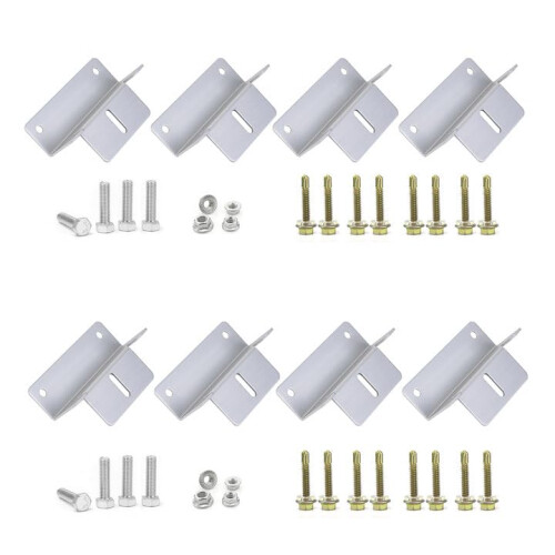 ECOWORTHY 8 Units Solar Panel Mounting Brackets Z Bracket Sets Lightweight Aluminum ...