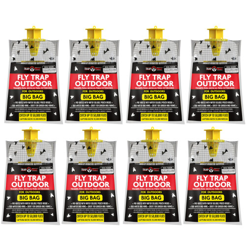 8 Pack Big Bag Fly Bag Trap Fly Bags Outdoor Disposable Fly Trap Bag ...