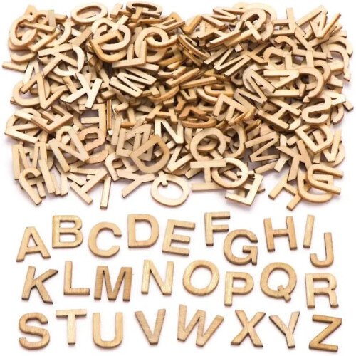 Ross Mini Capital Letters Made Of Wood (260 Pieces) For Kids To Crafts ...
