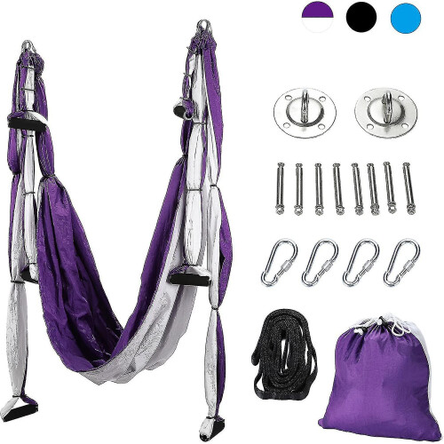 Aerial Yoga Swing Set, Yoga Hammock Flying Trapeze Yoga Kit Aerial Yoga ...