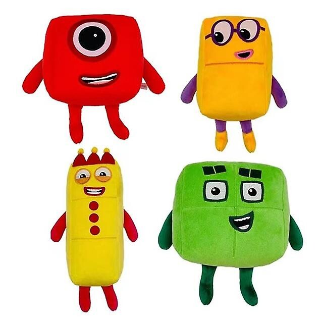 (4pcs) Numberblocks Plush Doll Educational Stuffed Number Blocks Toys ...