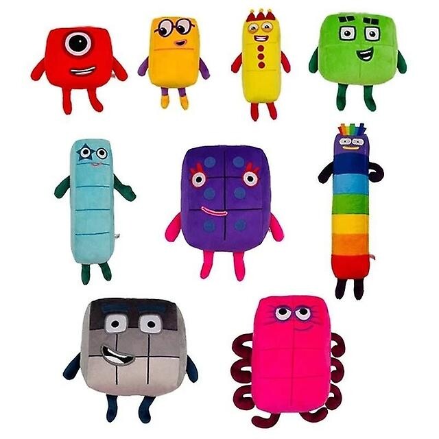 (9pcs) Numberblocks Plush Doll Educational Stuffed Number Blocks Toys ...
