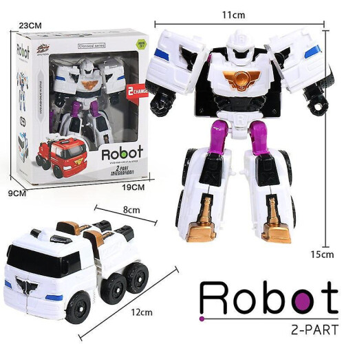 (R white, With box) Action Figure Korea Cartoon Tobot Transformation ...